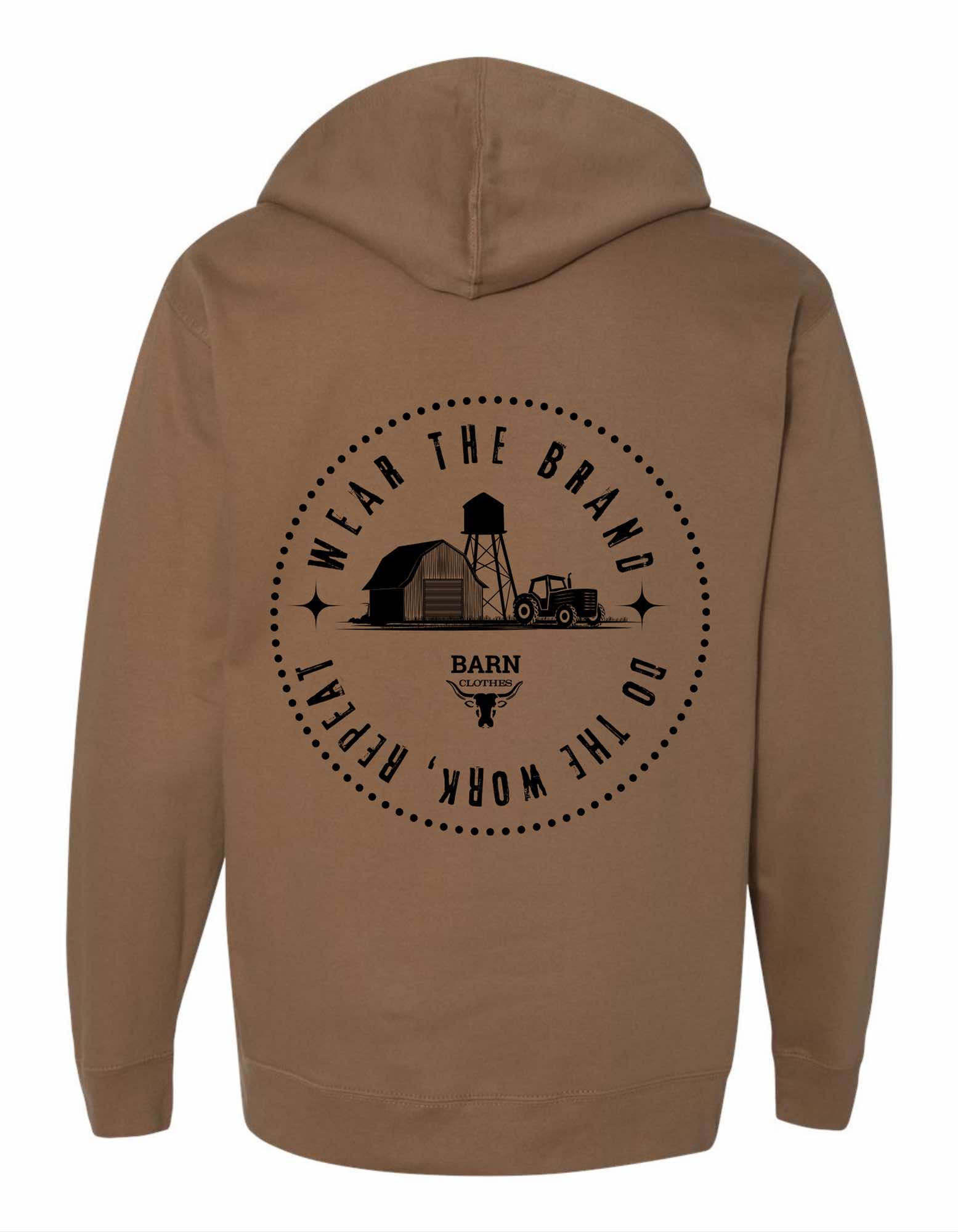 Wear the Brand Hoodie ~ Saddle / Black | Barn clothes