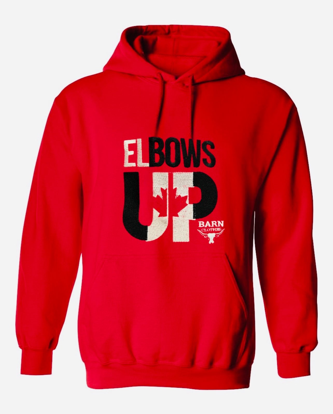 Elbows Up Red Hoodie | Barn clothes